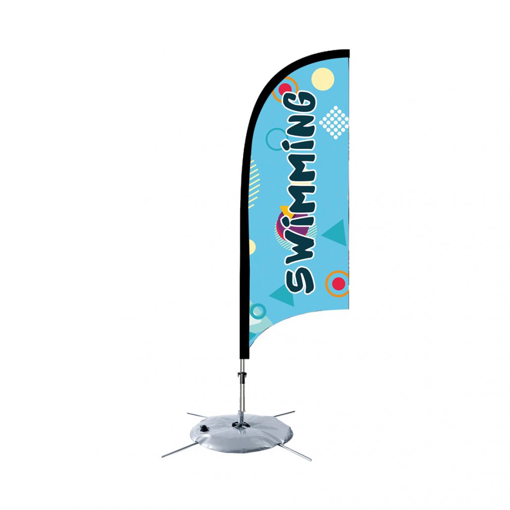 Medium Feather Surf Flag 3.5m - Flag Signs NZ | Teardrop Flag Banners | Footpath Signs