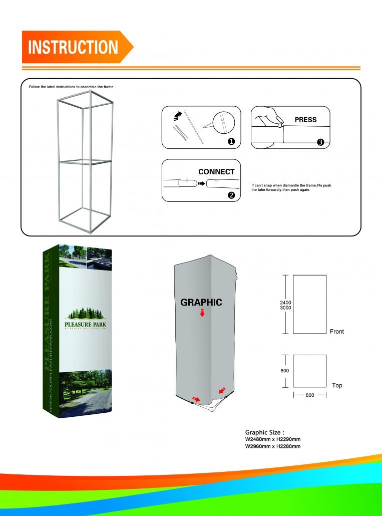Colum Stand 800x800x3000mm - Flag Signs NZ | Teardrop Flag Banners ...