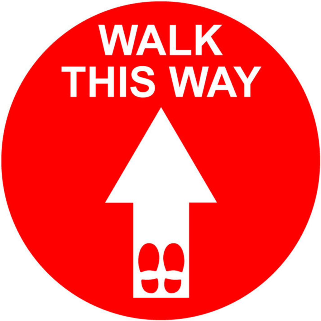 Pack of 14 - 250mm Commercial Grade Red Walk This Way - Flag Signs NZ ...